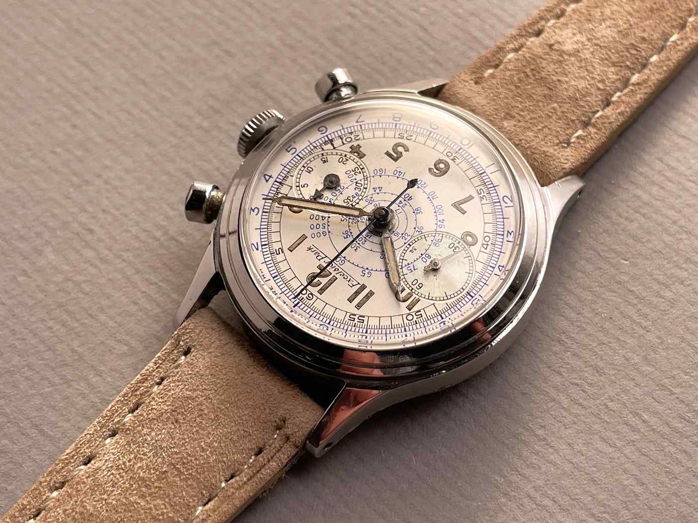 Excelsior Park Vintage multiscale dial Chronograph Cal. EP4 - serviced ...