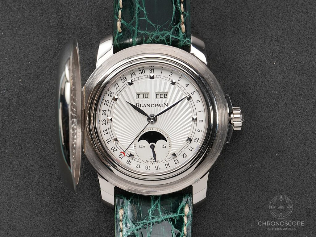 SOLD – Blancpain Half Hunter Moon Full Calendar Half Hunter Case – 18k ...