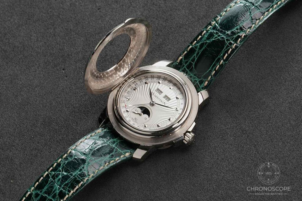 SOLD – Blancpain Half Hunter Moon Full Calendar Half Hunter Case – 18k ...